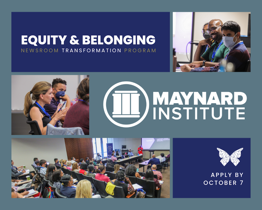 Apply By October 7 Equity and Belonging Newsroom Transformation Program ...