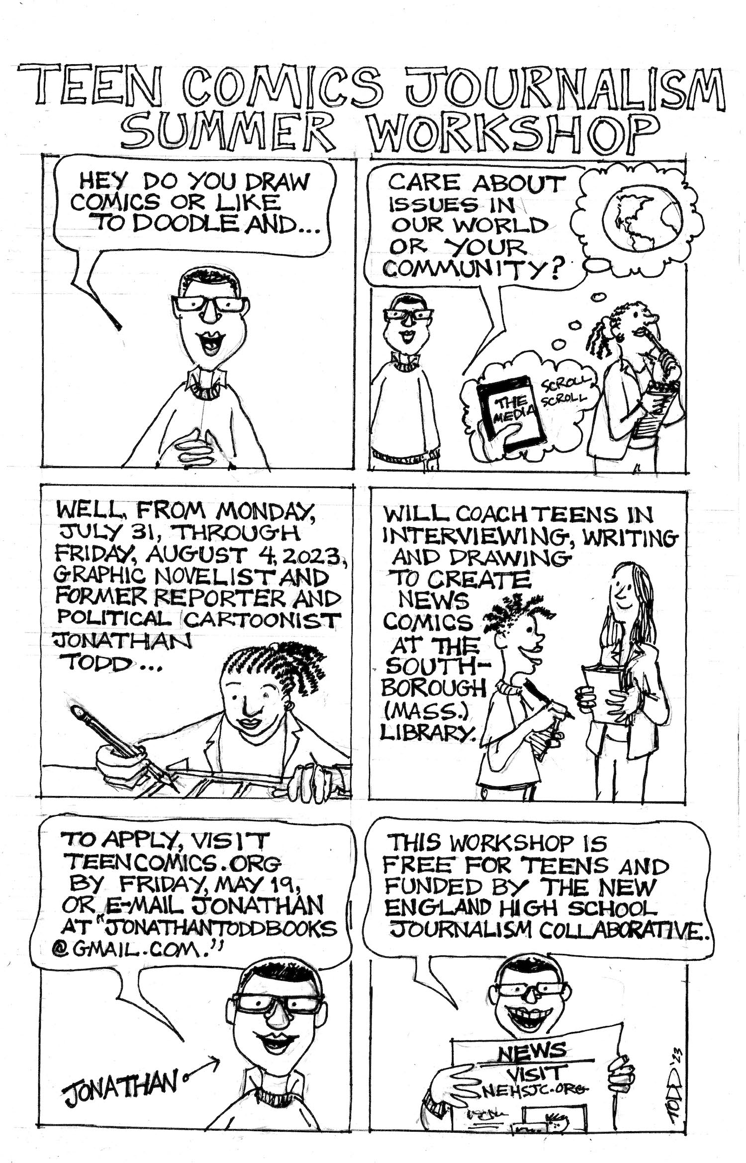Apply By May 22 For Teen Comics Journalism Workshop | NENPA